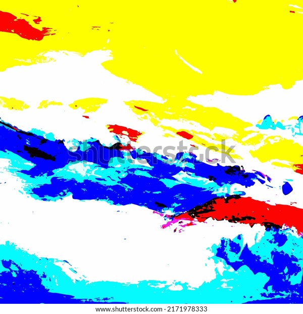 Abstract Background Blue Yellow Red Spots Stock Vector (Royalty Free ...