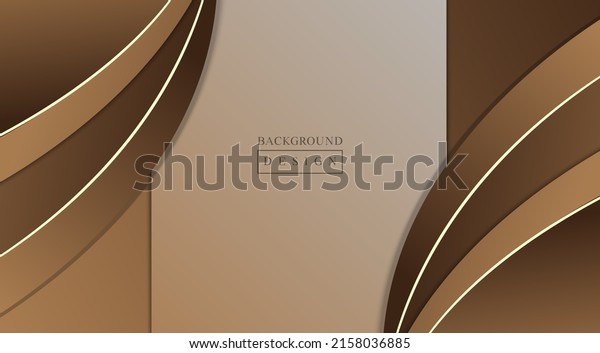Abstract Background Brown Gradation Curved Shape Stock Vector (Royalty ...