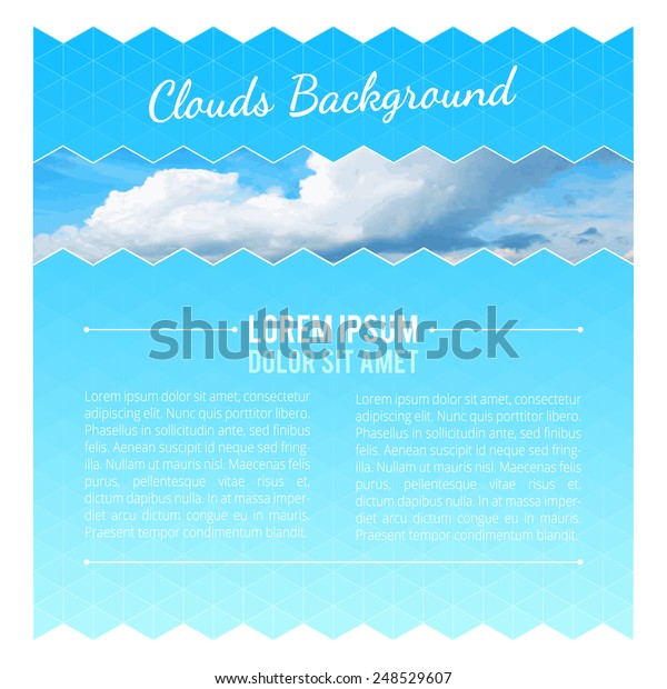 Abstract Background Clouds Flyer Layout Design Stock Vector (Royalty ...