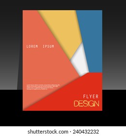 Abstract Background Colored Paper Brochures Flyers Stock Vector ...