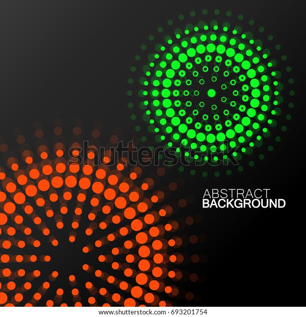 Abstract Background Colorful Dotted Circles Dots Stock Vector (Royalty ...