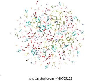 Abstract Background Colorful Music Note Stock Vector (Royalty Free ...