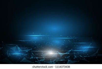 Abstract Background Connecting Innovation Dots Line Stock Vector ...