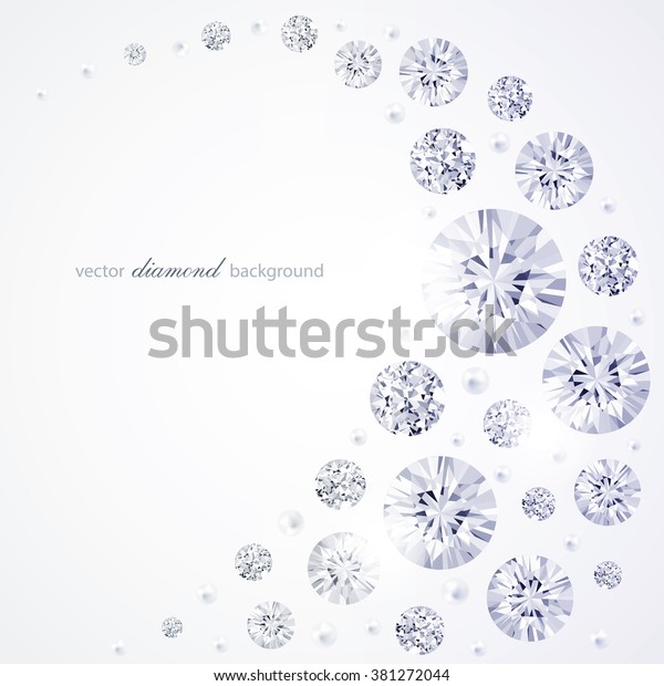 Abstract Background Diamonds Pearls Stock Vector (Royalty Free) 381272044