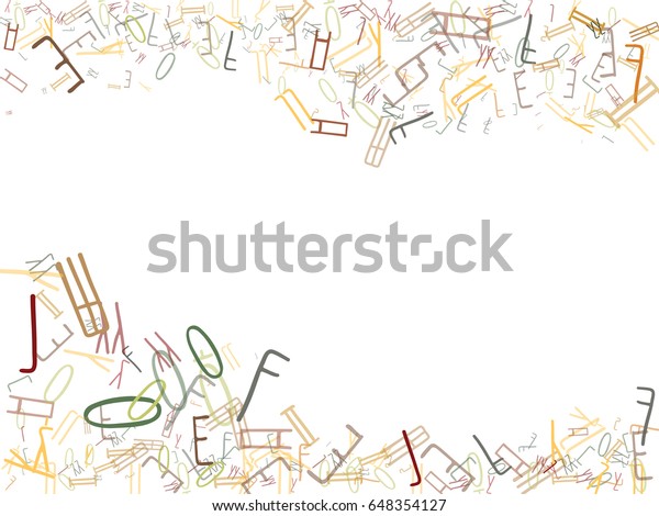 Abstract Background Documents Korean Alphabet Colored Stock Vector ...