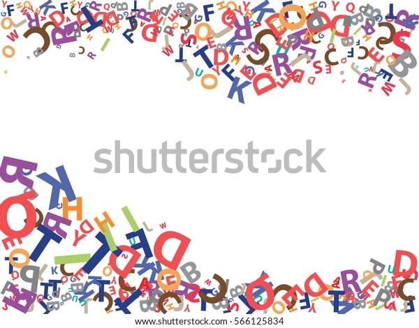 Abstract Background Documents Letters English Alphabet Stock Vector ...
