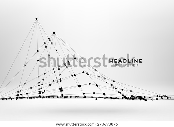 Abstract Background Dots Array Lines Connection Stock Vector Royalty Free 270693875 Shutterstock