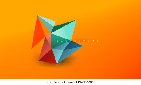 Abstract Background Geometric Origami Style Shape Stock Vector (Royalty ...