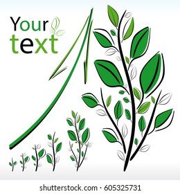 Abstract Background Growing Plant Symbolizing Growth Stock Vector ...