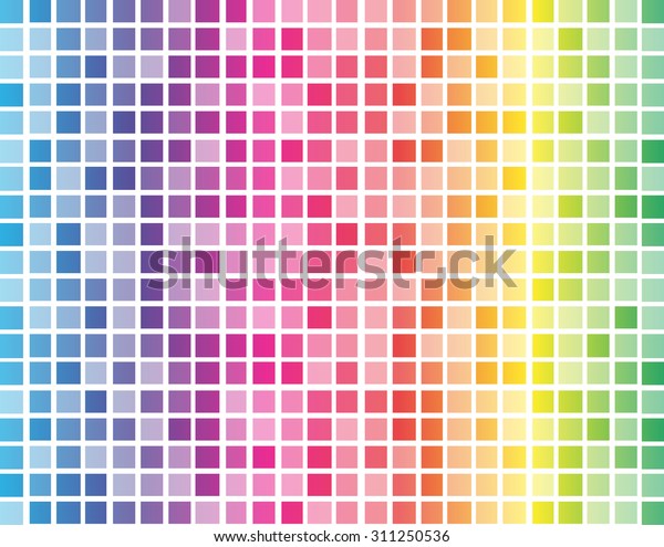 Abstract Background Made Rainbow Squares White Stock Vector (Royalty ...