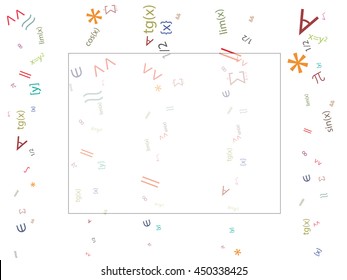 Abstract Background Mathematical Symbols Formulas Stock Vector (Royalty ...