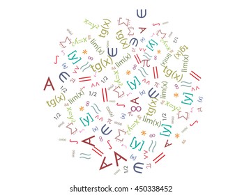 Abstract Background Mathematical Symbols Formulas Stock Vector (Royalty ...