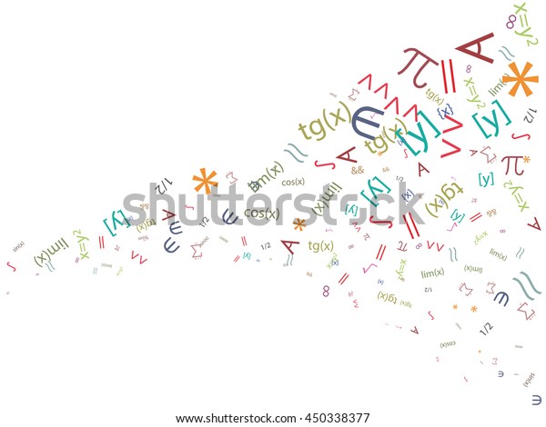 Abstract Background Mathematical Symbols Formulas Stock Vector (Royalty ...