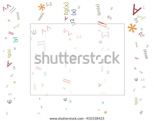 Abstract Background Mathematical Symbols Formulas Stock Vector (Royalty ...