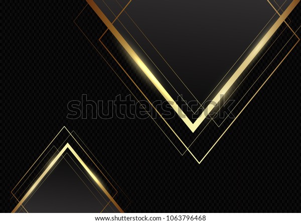 Abstract Background Metallic Gold Triangles On Stock Vector (Royalty ...