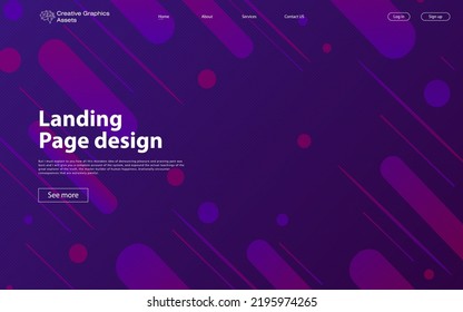 Abstract Background Modern Design Landing Page Stock Vector (Royalty ...