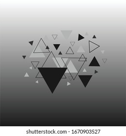 Black White Vector Abstract Background Triangle Stock Vector (Royalty ...