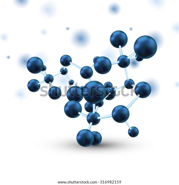 Abstract Background Molecules Spheres Molecular Structure Stock Vector ...