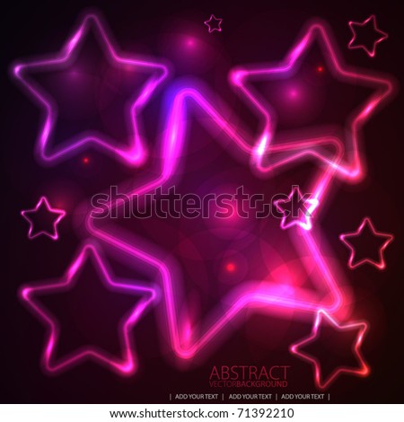 Abstract Background Neon Stars Design Stock Vector (Royalty Free ...