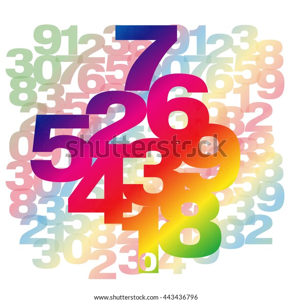 Abstract Background Numbers Math Symbols Vector Stock Vector (Royalty ...
