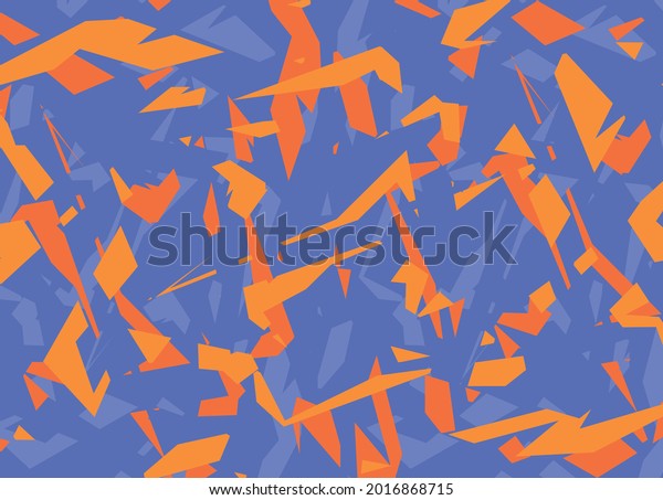 Abstract Background Orange Broken Glass Pattern Stock Vector (Royalty ...