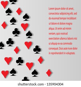 Abstract Background Playing Cards Symbol Vector Stock Vector (Royalty ...