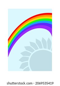 Abstract Background Rainbow Vector Rainbow Stylized Stock Vector ...