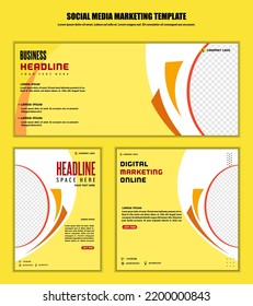 Abstract Background Social Media Post Template Stock Vector (Royalty ...