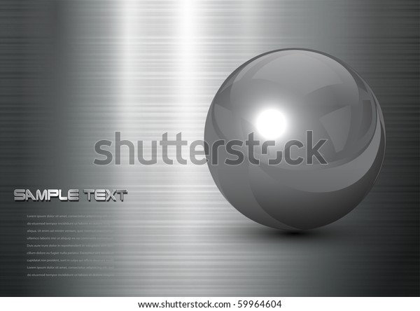 Abstract Background Steel Ball On Polished Stock Vector (Royalty Free ...