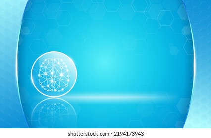 Abstract Background Technology Concept Blue Lighthuman Stock Vector ...