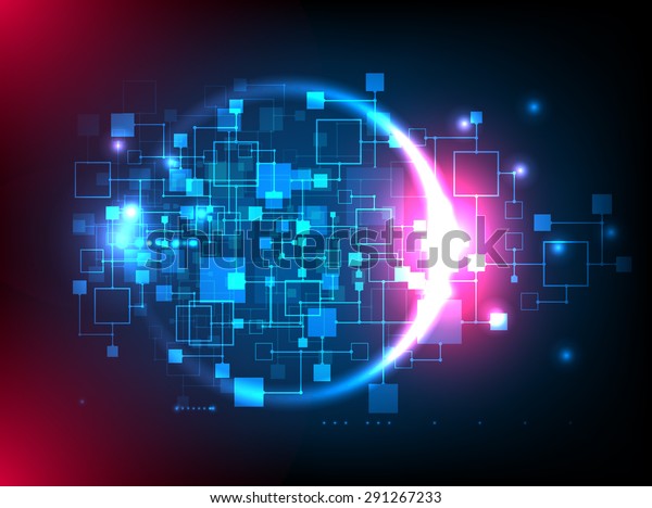 Abstract Background Technology Theme Social Media Stock Vector (Royalty ...