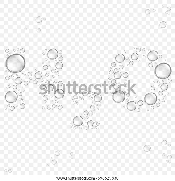 Abstract Background Transparent Water Drops H20 Stock Vector (Royalty ...
