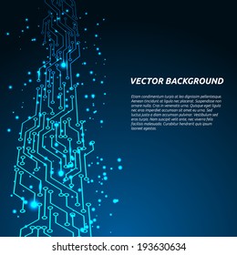 Abstract Background Vector Illustration Digital Technologies Stock ...