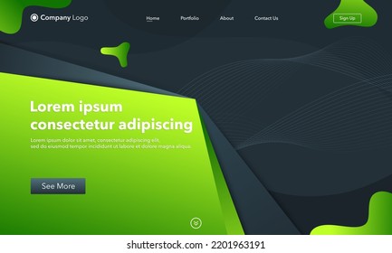 Abstract Background Website Landing Page Template Stock Vector (Royalty ...