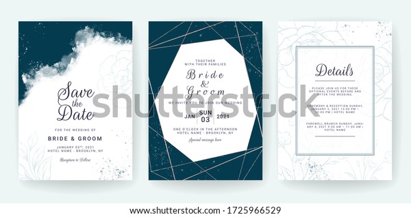 Abstract Background Wedding Invitation Card Template Stock Vector ...