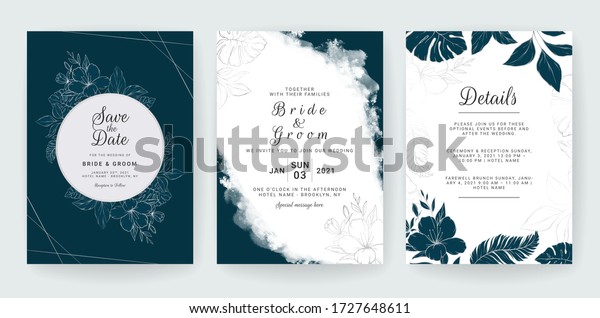 Abstract Background Wedding Invitation Card Template Stock Vector ...