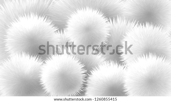 Abstract Background White Fluffy Balls Cute Stock Vector (Royalty Free ...