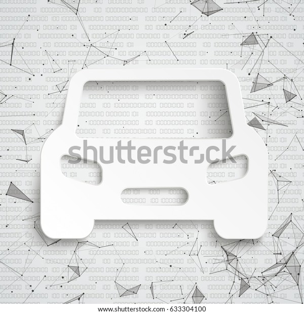 Abstract Background White Paper Car Connected Stock Vector (Royalty ...