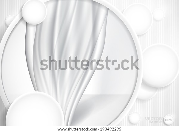 Abstract Background White Paper Circles Vector Stock Vector (Royalty ...