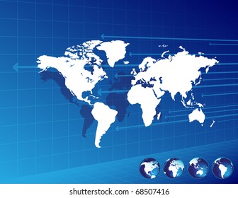 World Map Arrows Stock Vector (Royalty Free) 42019342