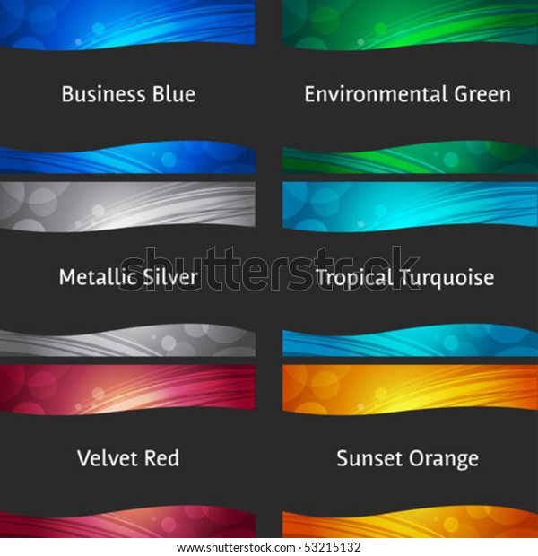Abstract Backgrounds Collection Header Footer Ready Stock Vector ...