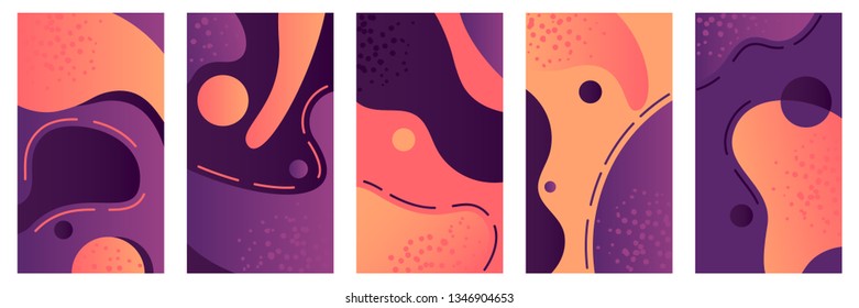 Abstract Backgrounds Color Splash Vertical Banners Stock Vector ...