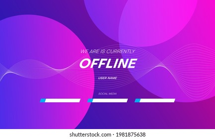 Abstract Banner Background Streaming Offline Mode Stock Vector (Royalty ...