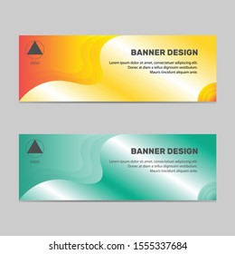 Abstract Banner Design Wave Background Vector Stock Vector (Royalty ...