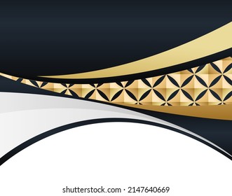 Abstract Banner Gold Web Banner Waves Stock Vector (Royalty Free ...