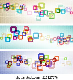 Abstract Banner Sets 3 Stock Vector (Royalty Free) 228127678 | Shutterstock