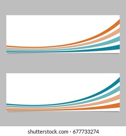 Abstract Banner Template Design Thin Curves Stock Vector (Royalty Free ...