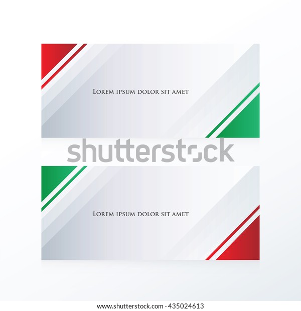 Abstract Banner Triangle Red Green Stock Vector (Royalty Free ...