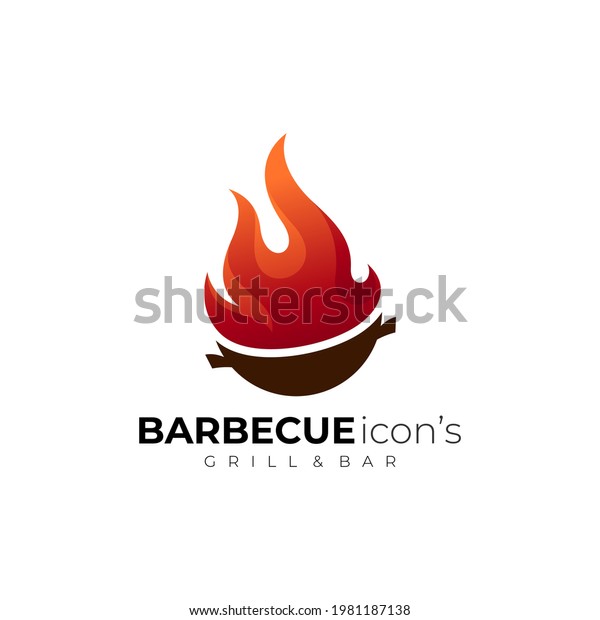 Abstract Barbecue Logo Grill Design Vector Stock Vector (Royalty Free ...
