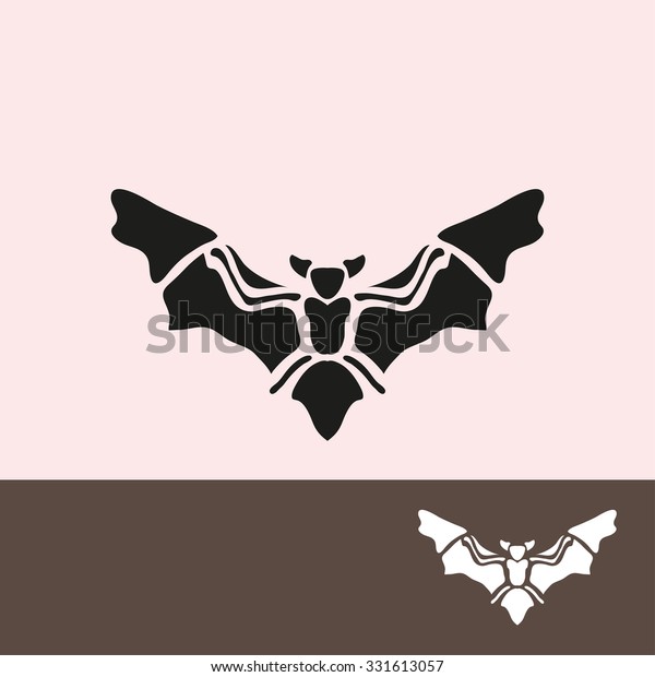 Abstract Bat Symbol Design Element Can Stock Vector (Royalty Free ...